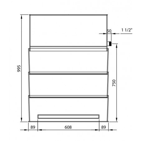 TRICKLE TOWER MEDIUM WATERFALL 15M3/H AVEC SIEVE