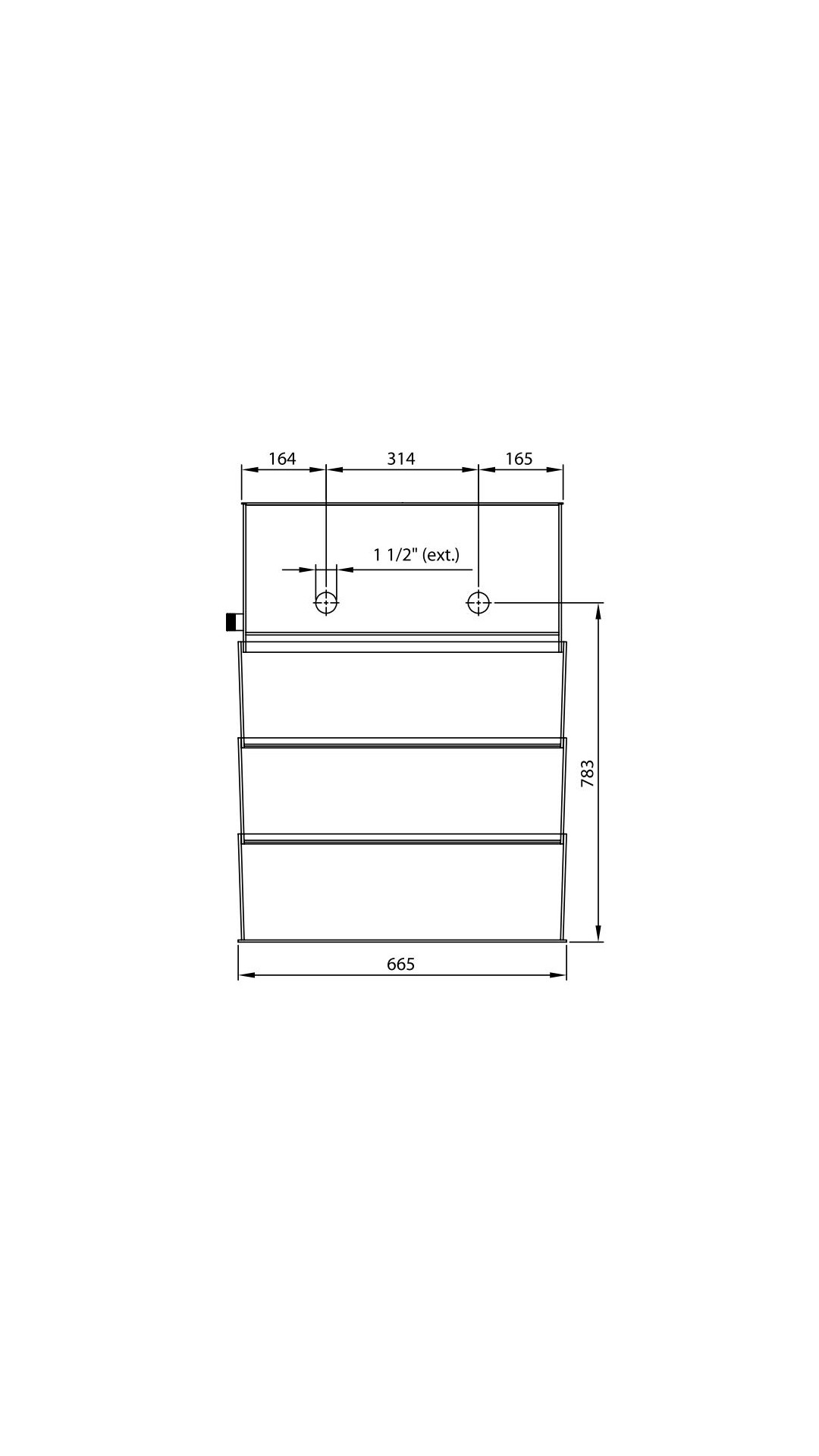 TRICKLE TOWER MEDIUM PIPES 15M3/H AVEC SIEVE